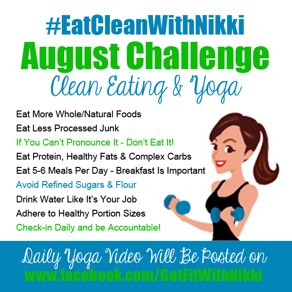 August Challenge: Clean Eating & Yoga