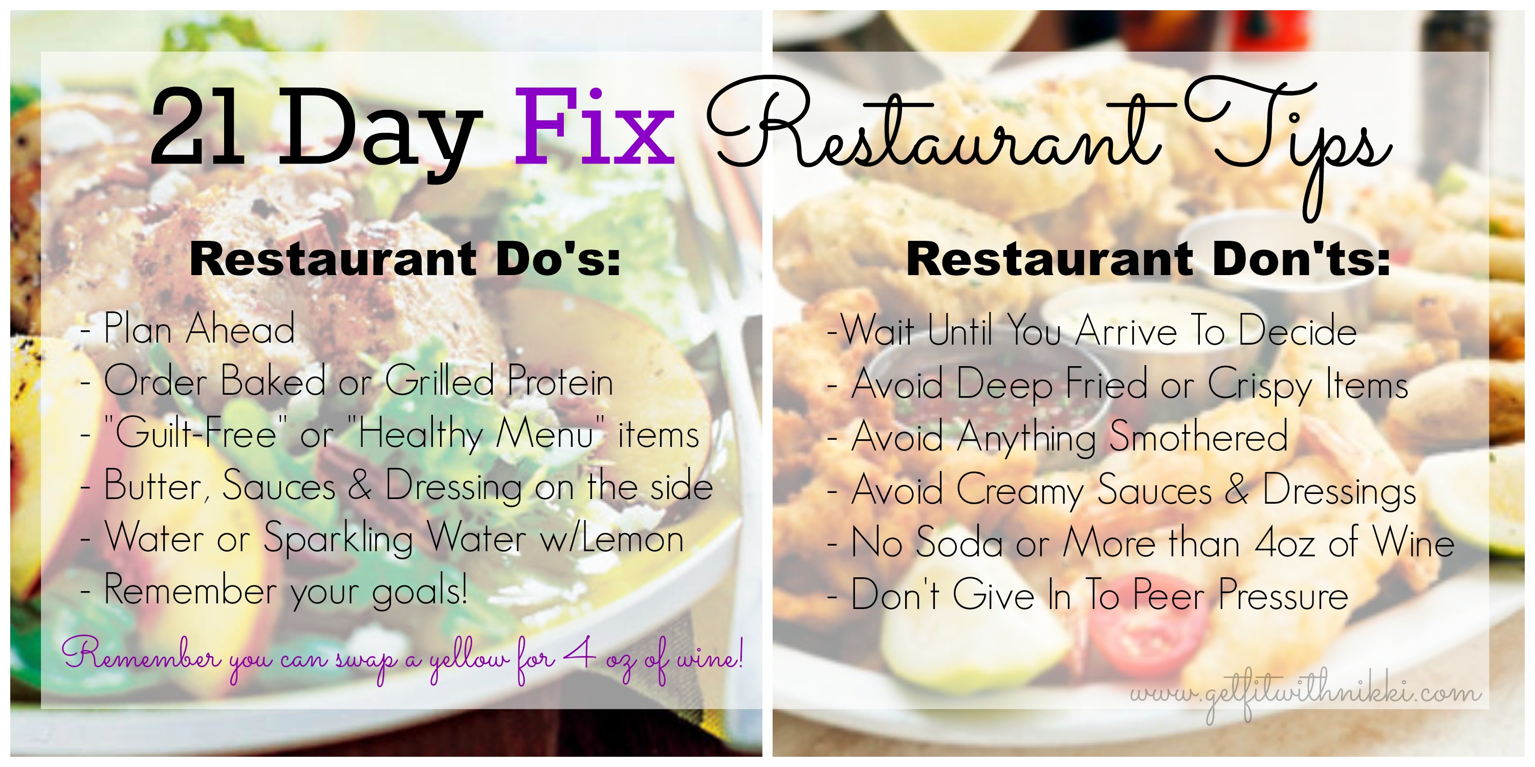 21 Day Fix Restaurant Tips